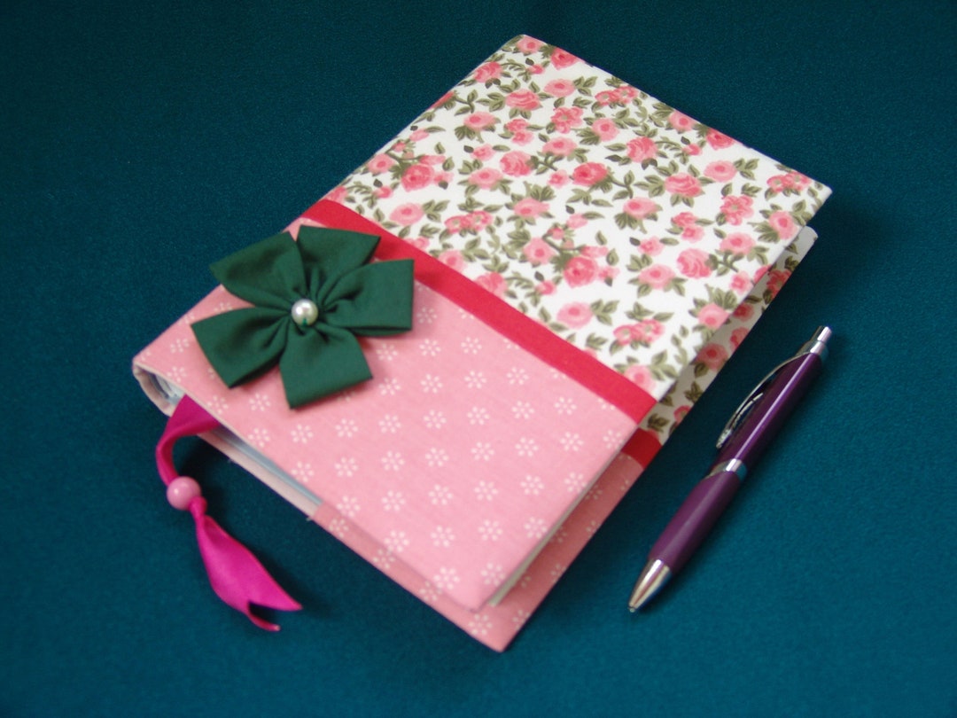 Cloth Book Cover, Pearl Ribbon, Fabric Book Cover, Book Sleeve - Etsy