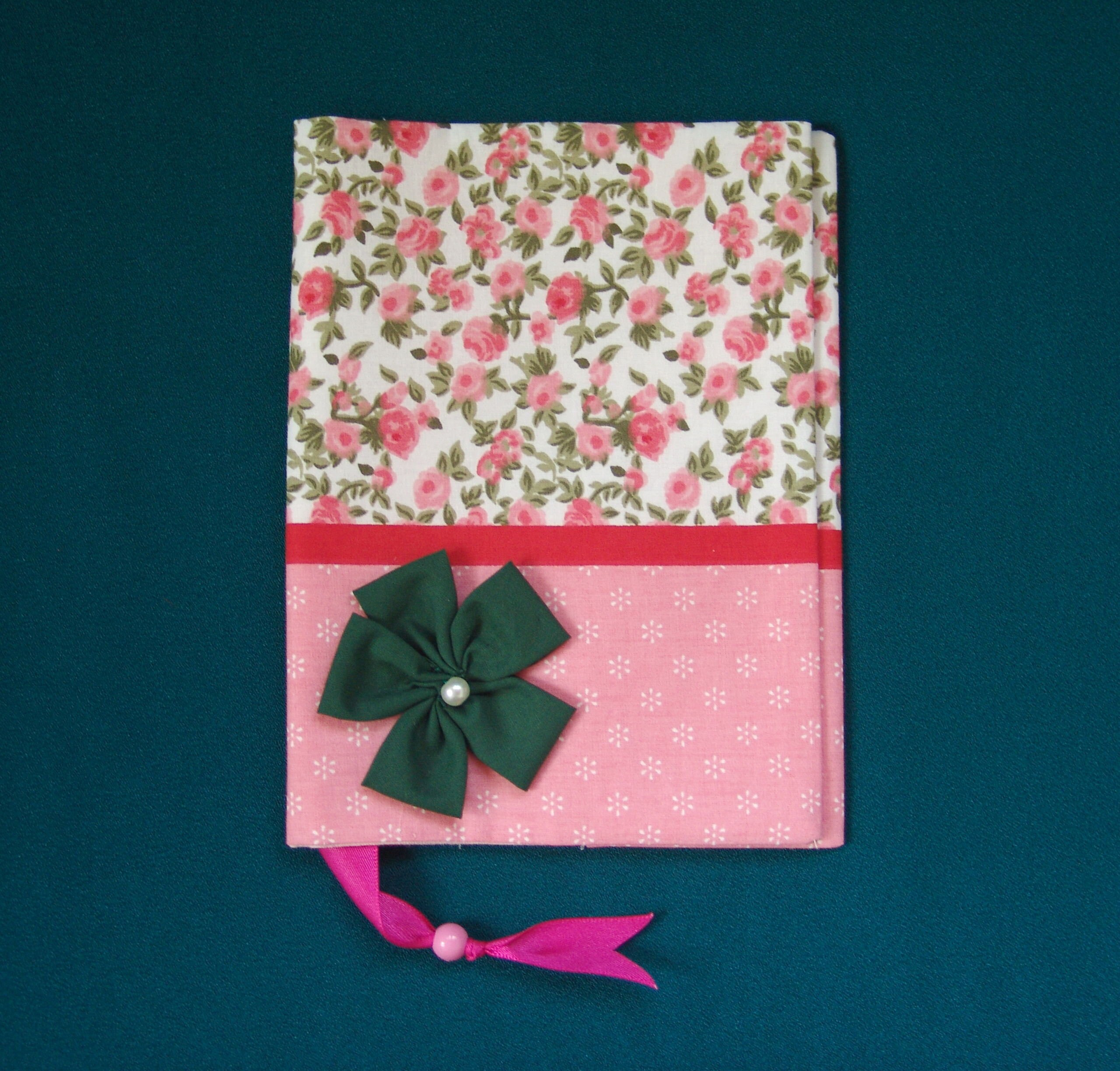 Cloth Book Cover, Pearl Ribbon, Fabric Book Cover, Book Sleeve - Etsy