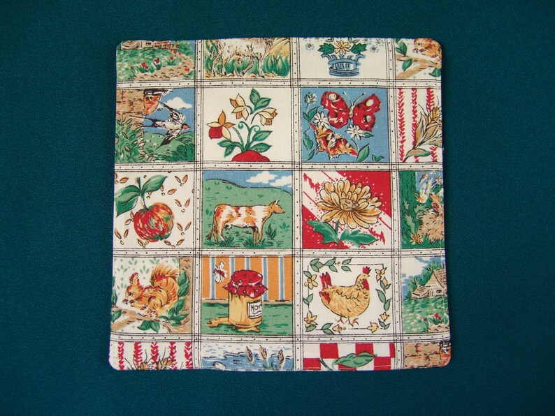 Patchwork Crab Handmade Embroidery Drink Coaster - Etsy