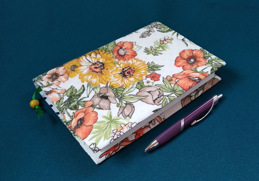 Cloth Book Cover, Flowers, Fabric Book Cover, Book Sleeve - Etsy