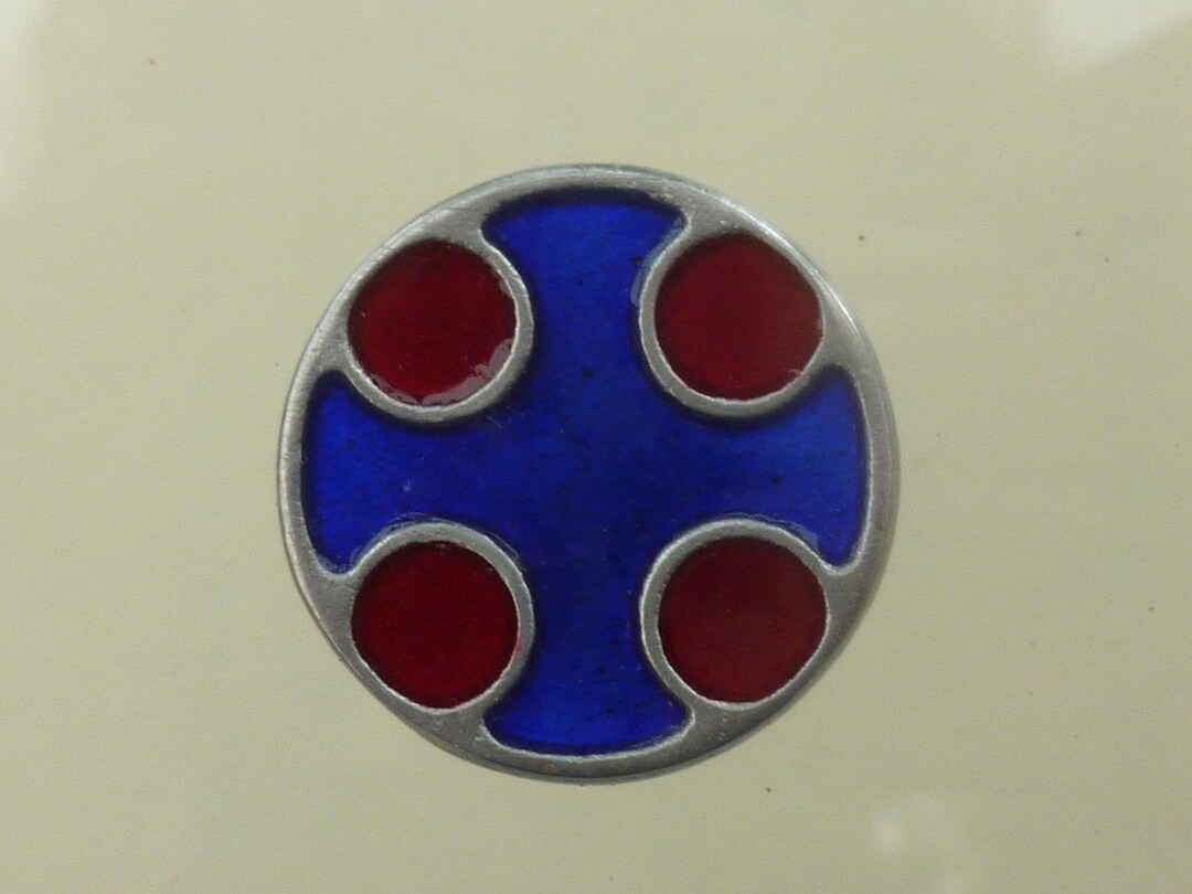 Late Anglo Saxon Brooch Style I Blue - Pewter and Enamel - Etsy