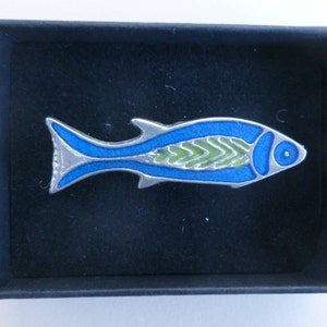Replica Roman Fish Brooch - Pewter and Enamel - Etsy