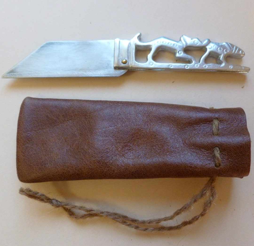 Roman Folding Shaving Pocketknife Replica Pewter/steel Hare and Hound ...