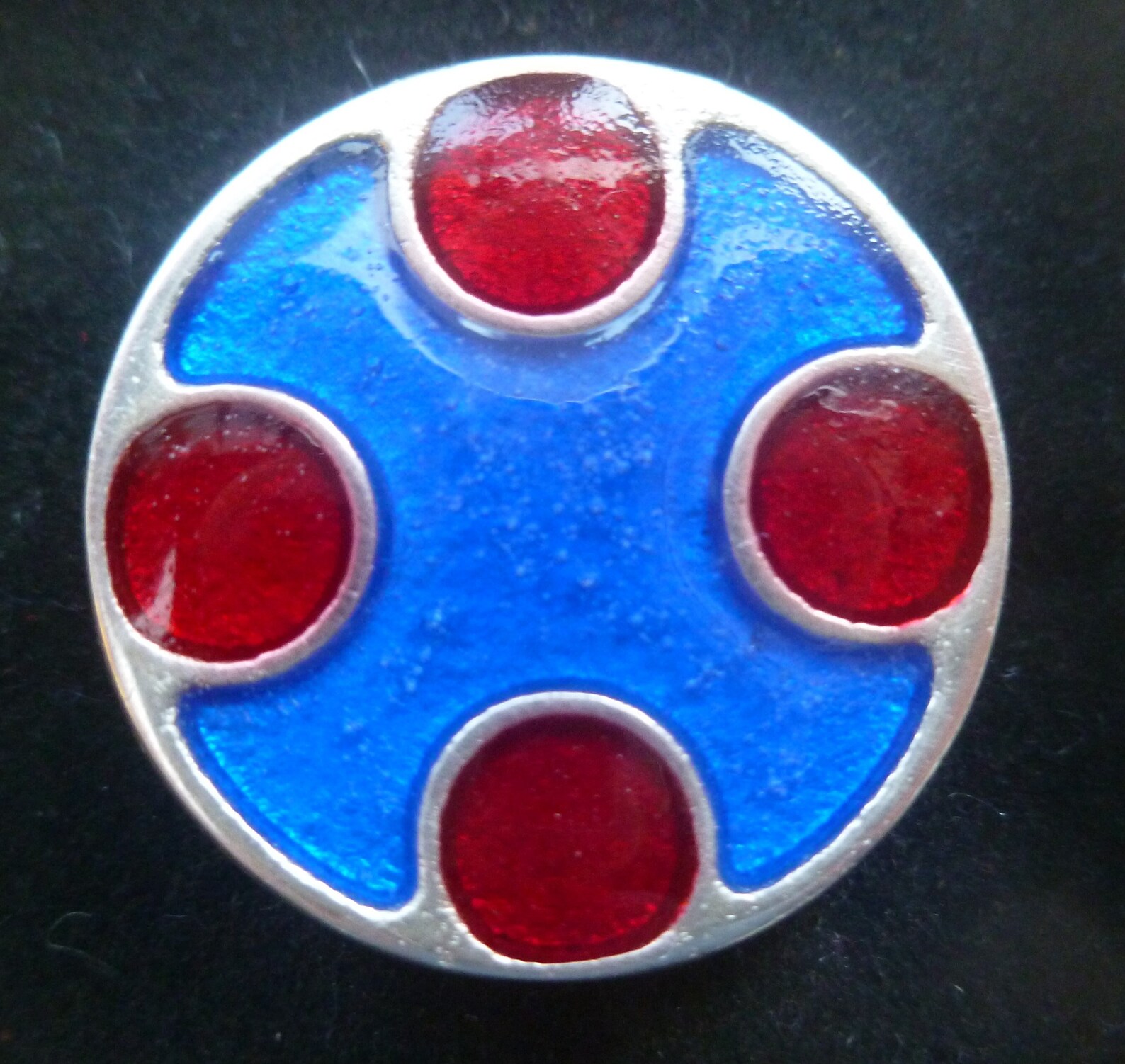 Late Anglo Saxon Brooch Style I Blue Pewter and Enamel - Etsy