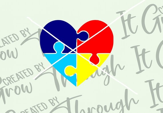 Autism Svg Puzzle Piece Heart Autism Awareness Autism | Etsy