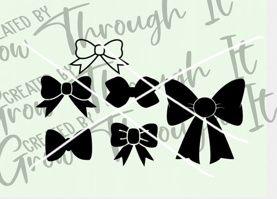 Bows Bundle SVG Cut File Bows Vector Circut Silhouette | Etsy