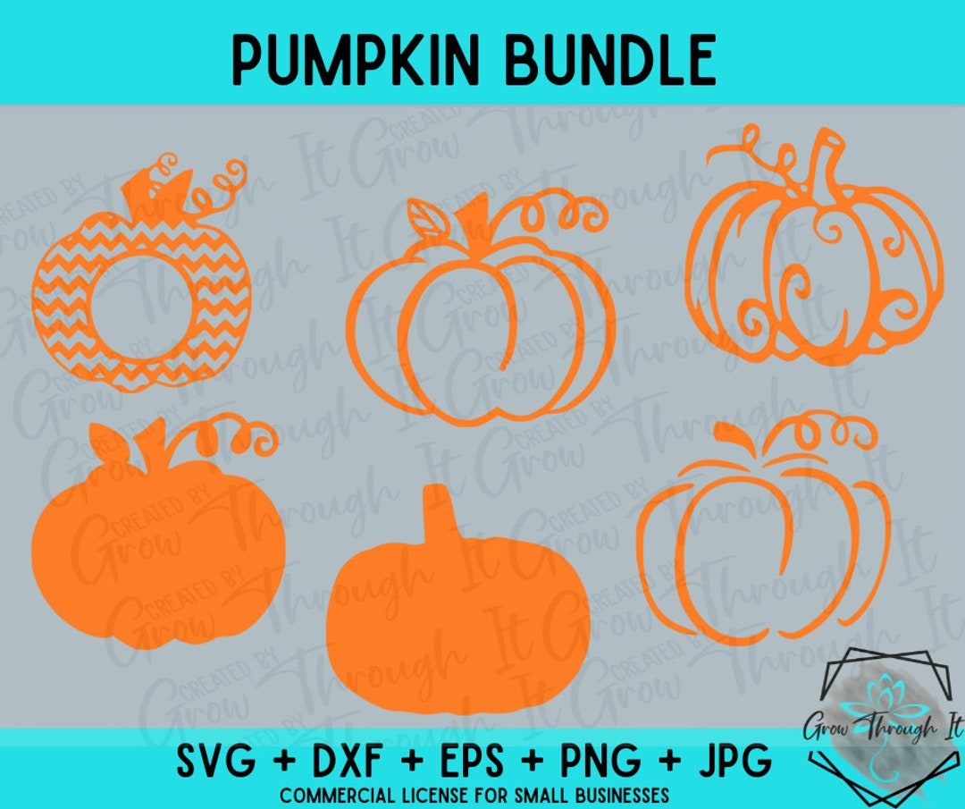 Pumpkins SVG Cut File - Fall Pumpkin Vector - Circut Silhouette File ...