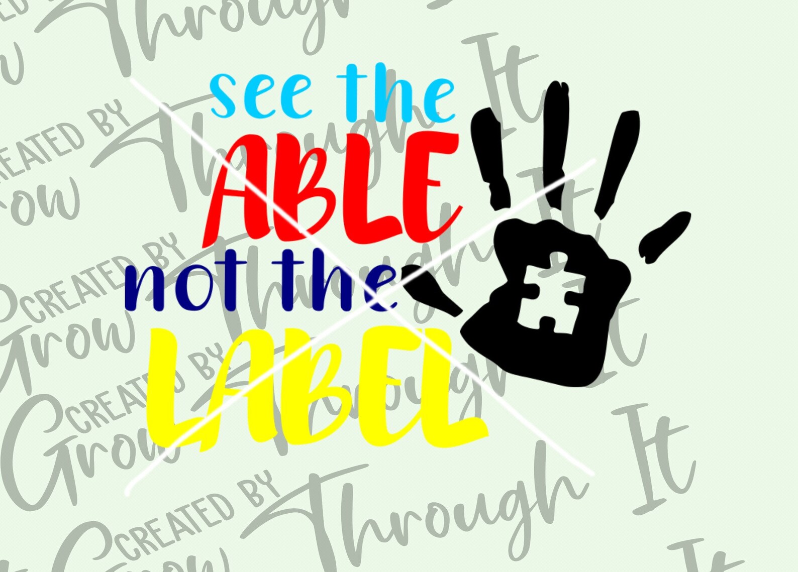 Autism Svg See the Able Not the Label puzzle Piece Heart - Etsy
