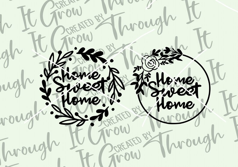 Family Digital File Home Sweet Home Instant Cut File - Etsy