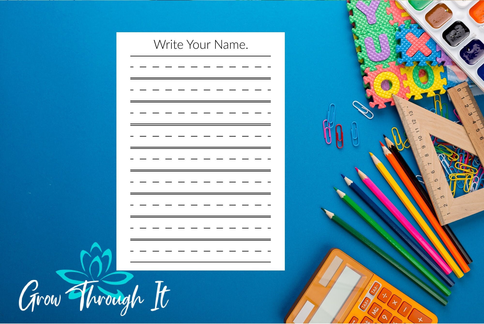 Preschool Write Your Name Alphabet Curriculum Worksheets - Etsy
