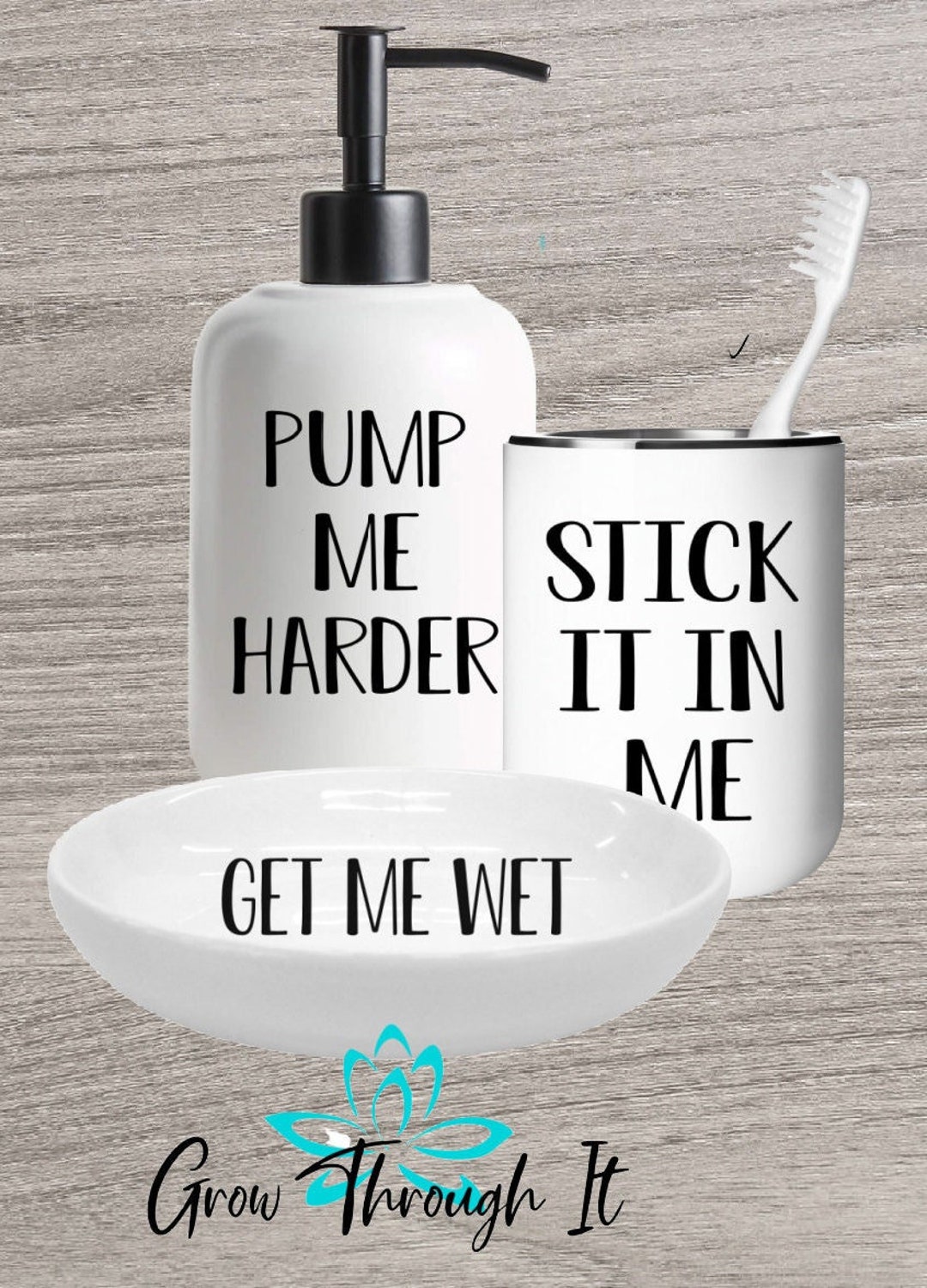 Funny Bathroom SVG Bundle: Inappropriate Soap Dispenser & Toothbrush ...