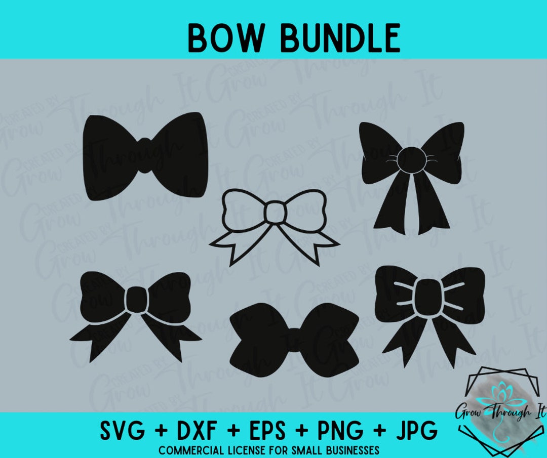 Bows Bundle SVG Cut File - Bows Vector - Circut Silhouette File - Bow ...
