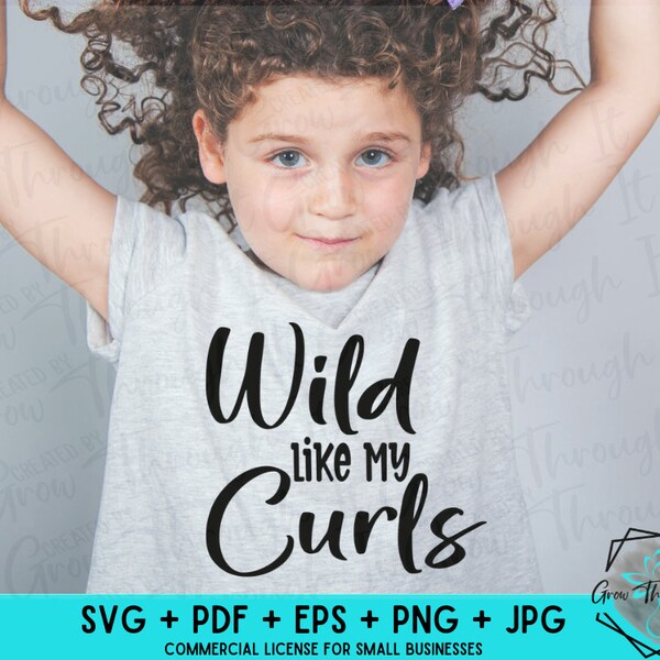 Curly Hair Kid Svg - Etsy Israel
