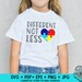 Autism Svg Different Not Less puzzle Piece Heart Autism - Etsy