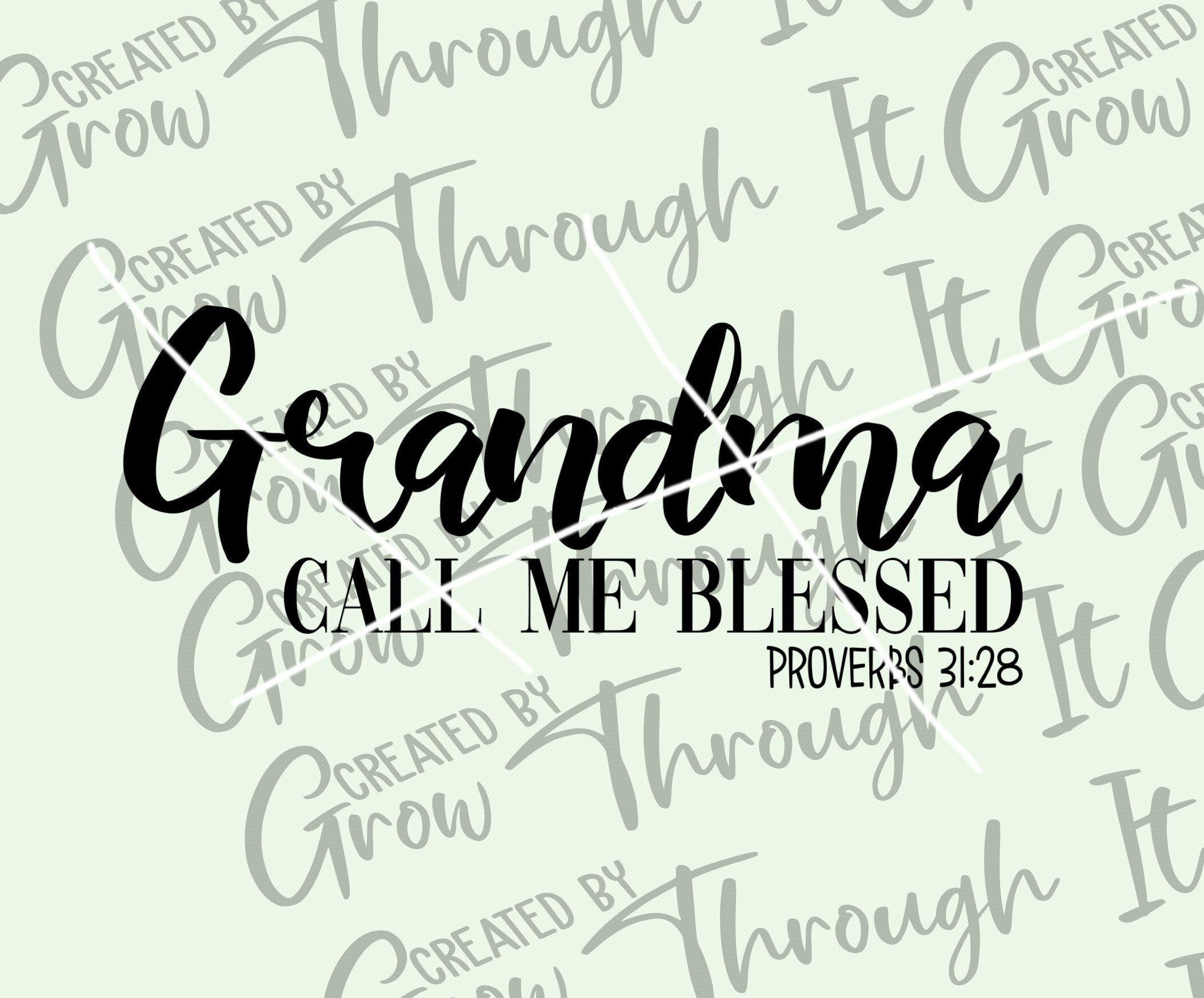 Grandma SVG Christian Tshirt Call Me Blessed Blessed | Etsy