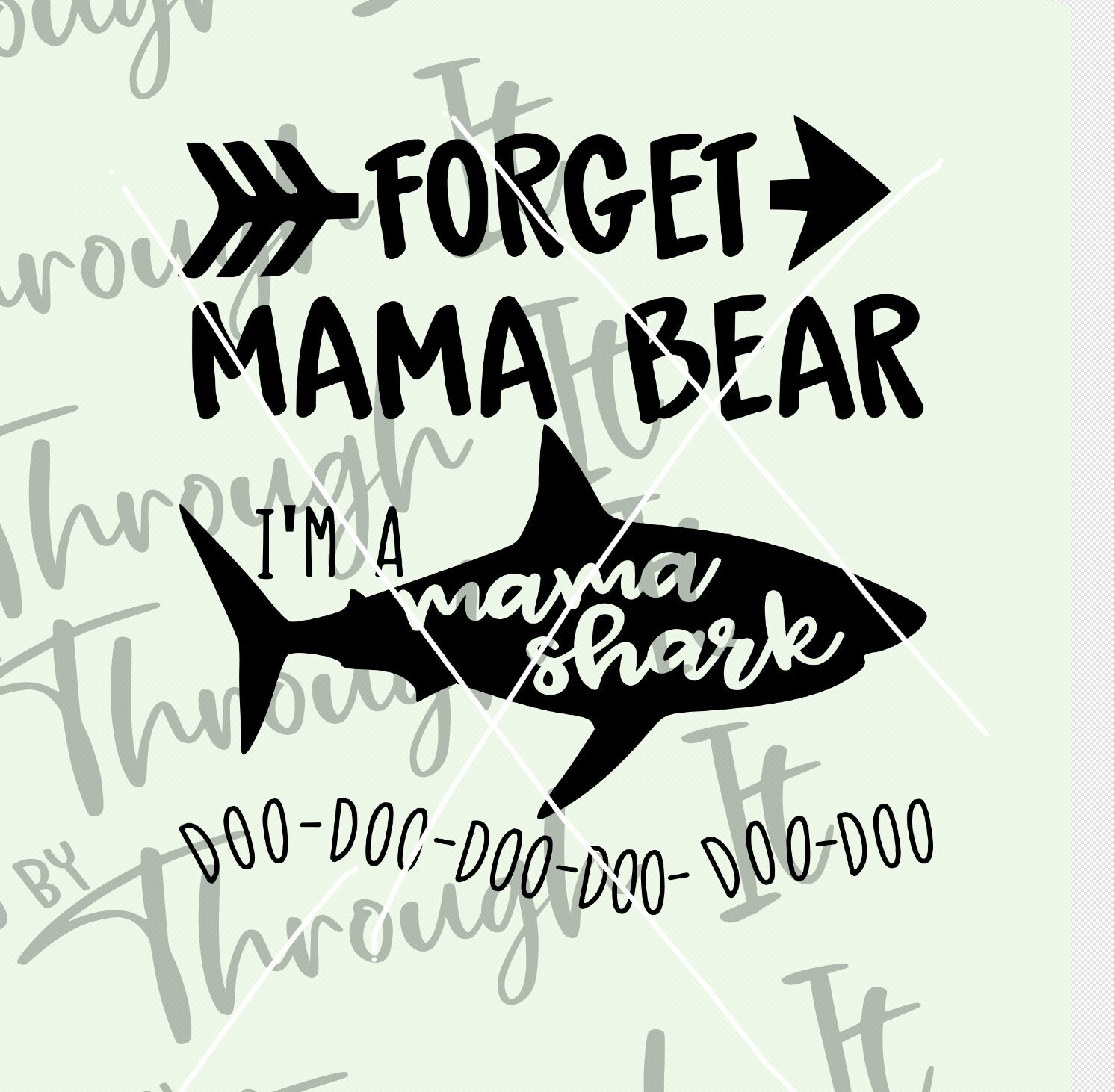 Home & Hobby Mama Shark Cutting File silhouette file cricut file DXF ...