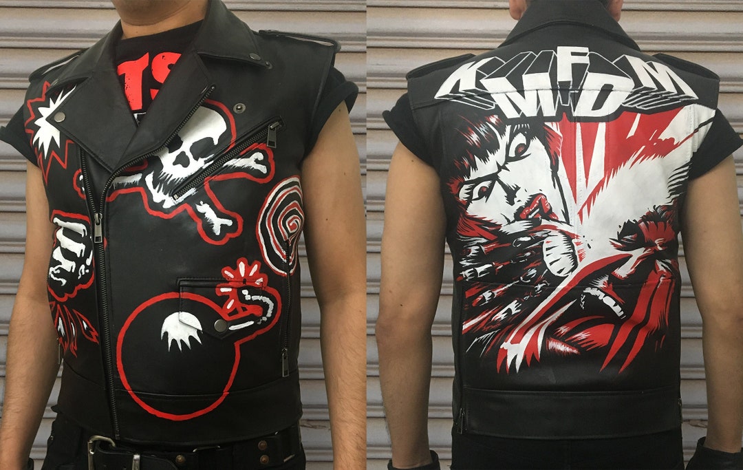 CUSTOM Hand-painted KMFDM Curse Vest. Any Size, Any Way You Want. - Etsy
