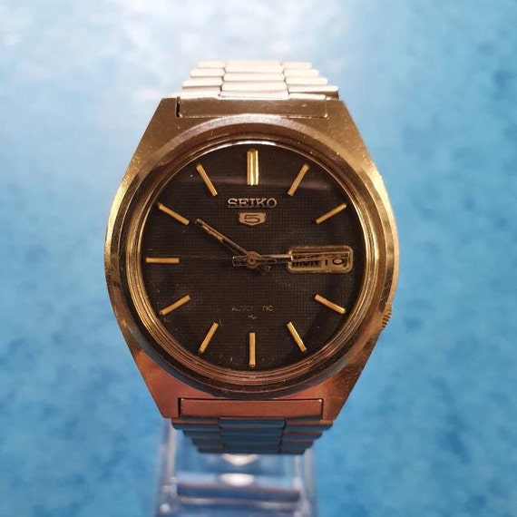 Original Seiko 5 7009-8750 Automatic Watch. Rare Blue… - Gem