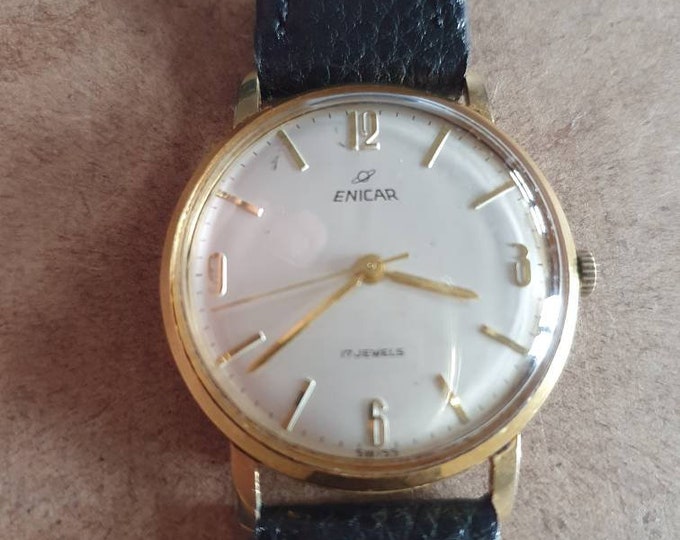 Lovely Clean Enicar Watch Manual Wind 17 Jewels. From 1950s or 60s ...
