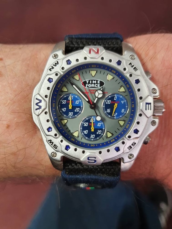 Time Force Quartz Model 9001 Chronograph, Compass Sty… - Gem