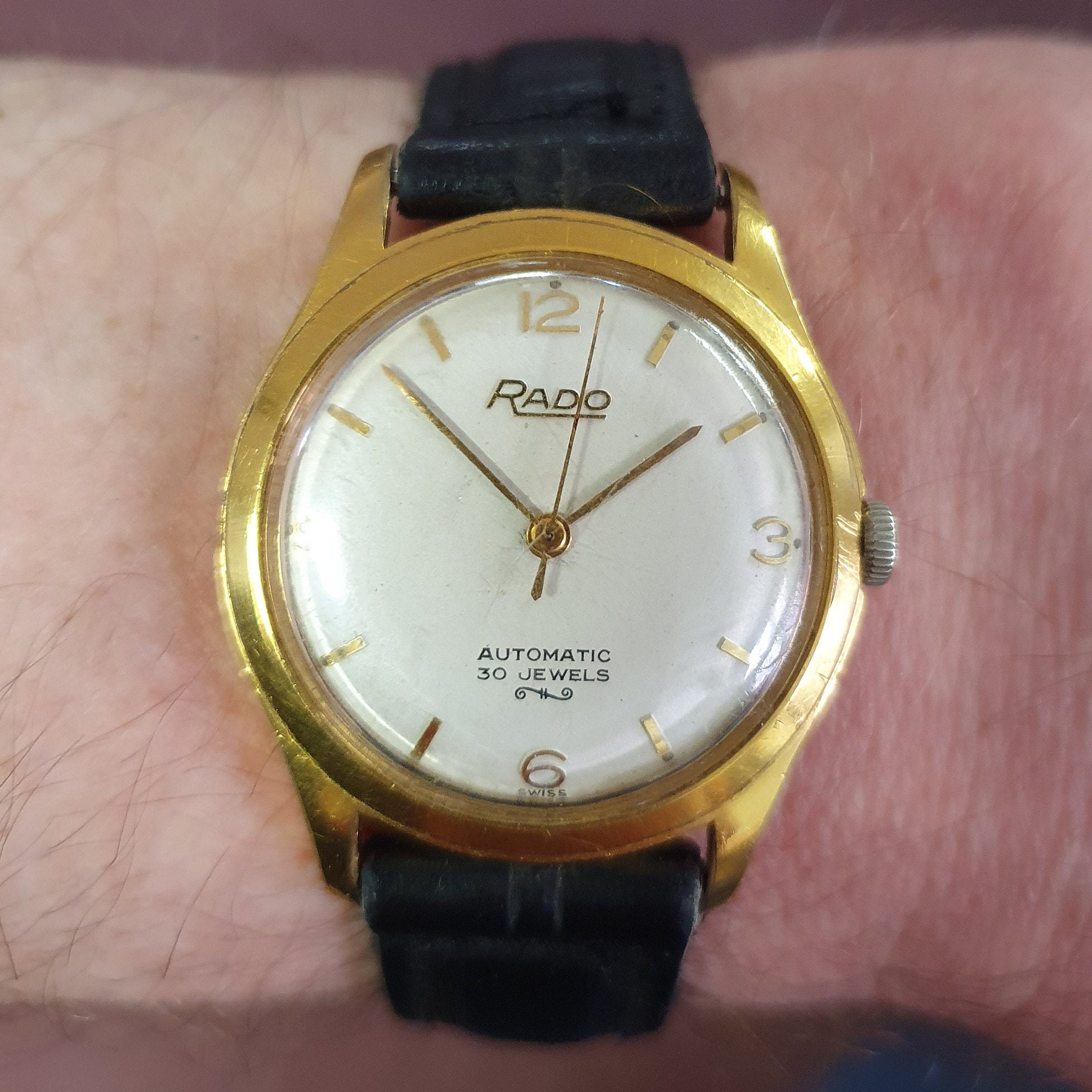 Rare Vintage Rado Automatic Gents Watch. 1950s Gold Plated, Untouched ...