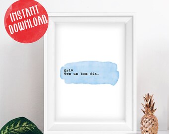 Bom Dia Bom Dia Poster Printable Wall Art Good Morning - Etsy