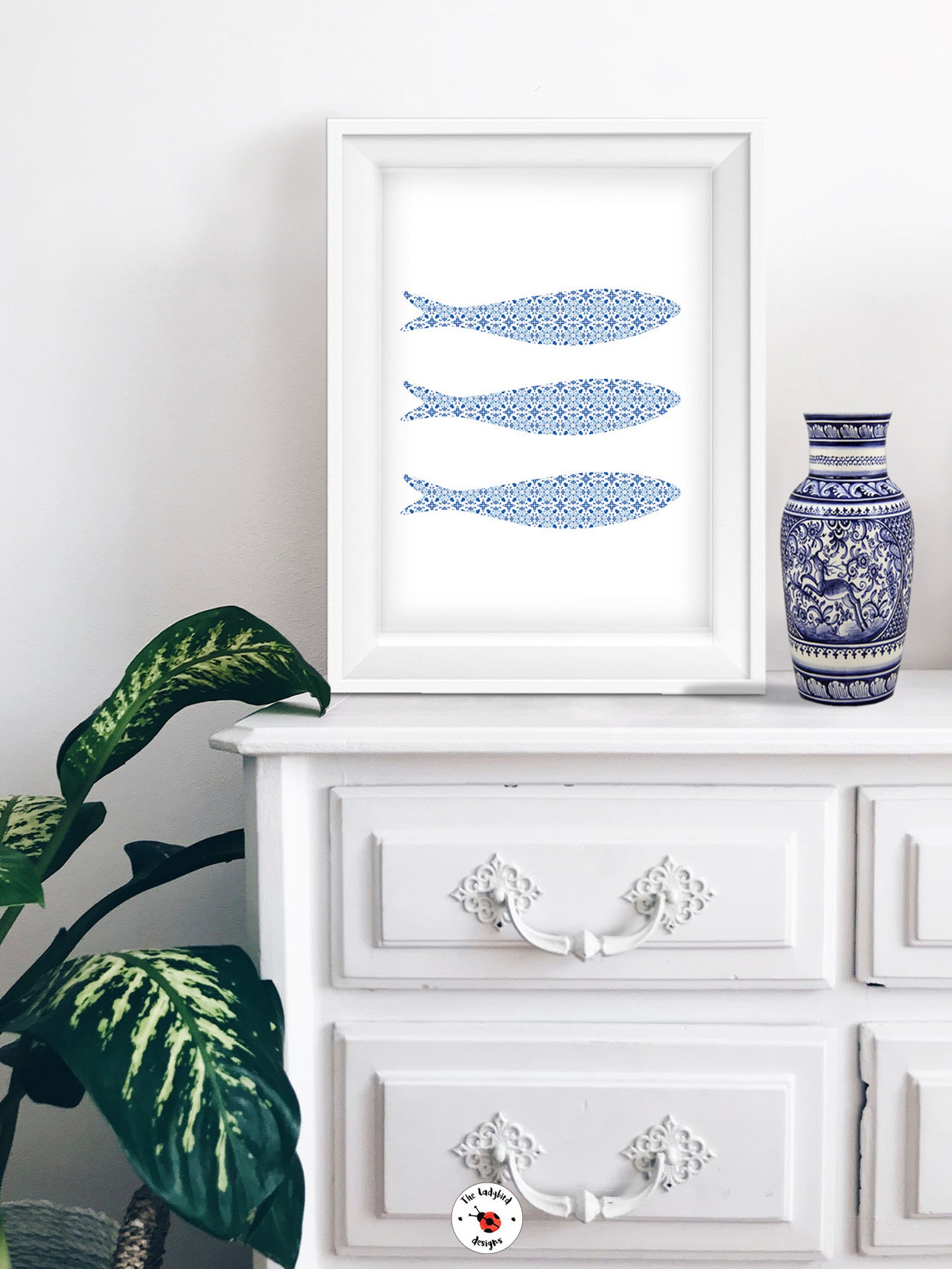 Tile Pattern Portuguese Sardines Printable Wall Art - Etsy