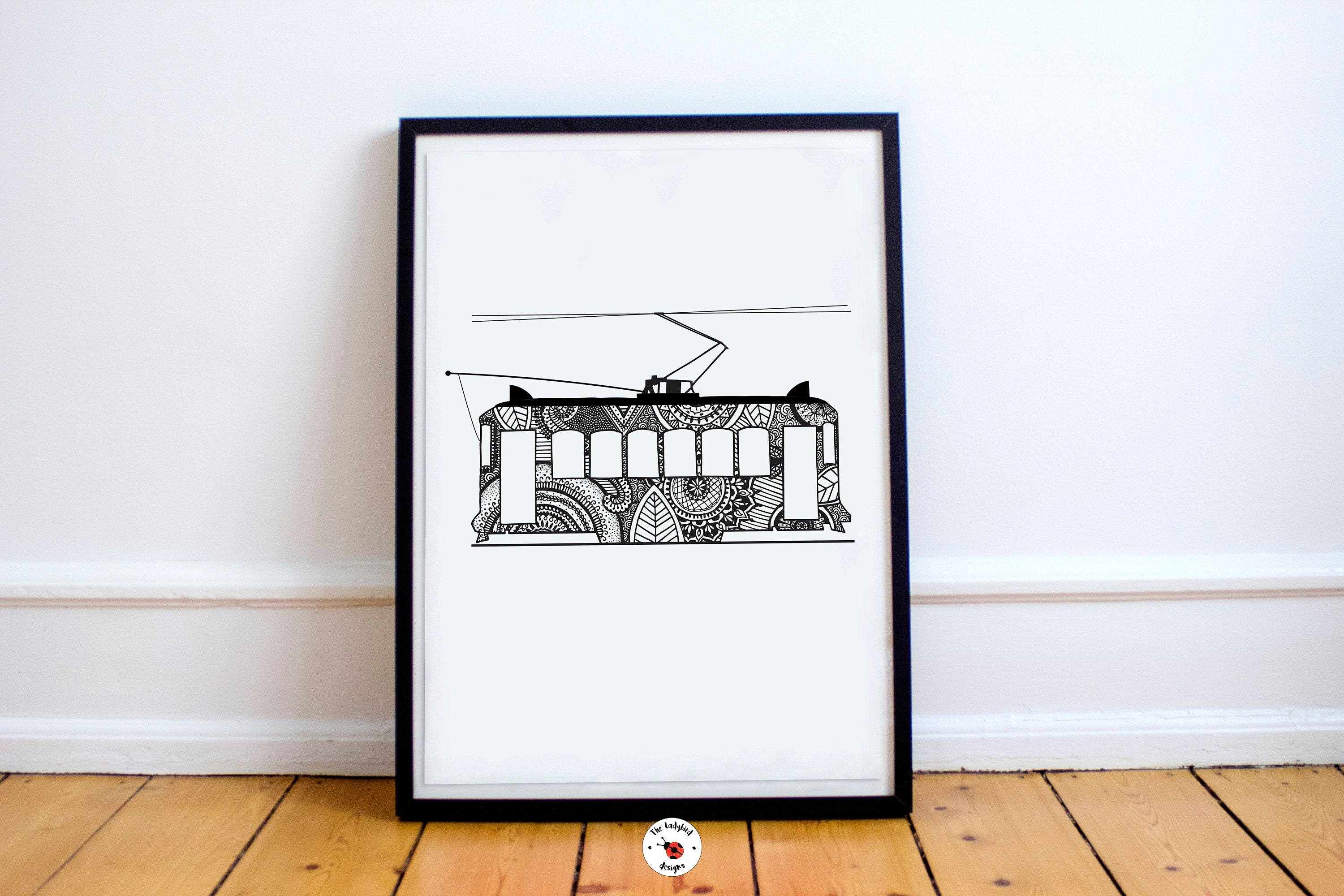 Lisbon Tram Poster Tram Side View Print Portuguese Print - Etsy