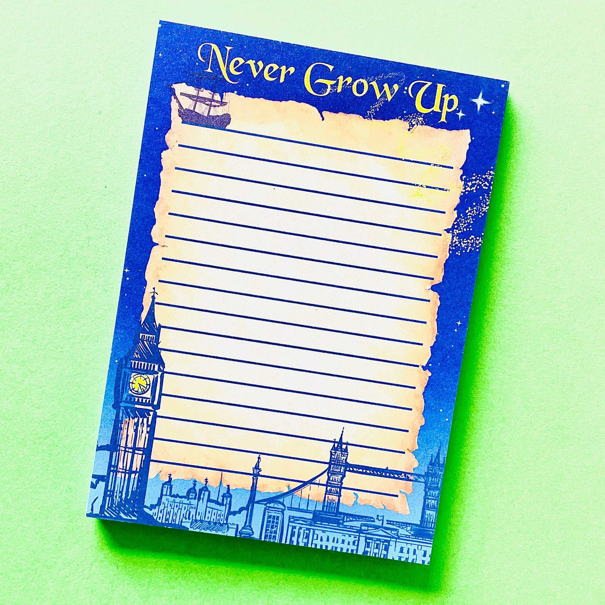A6 Notepad Never Grow up Disney Inspired Notepad Disney | Etsy
