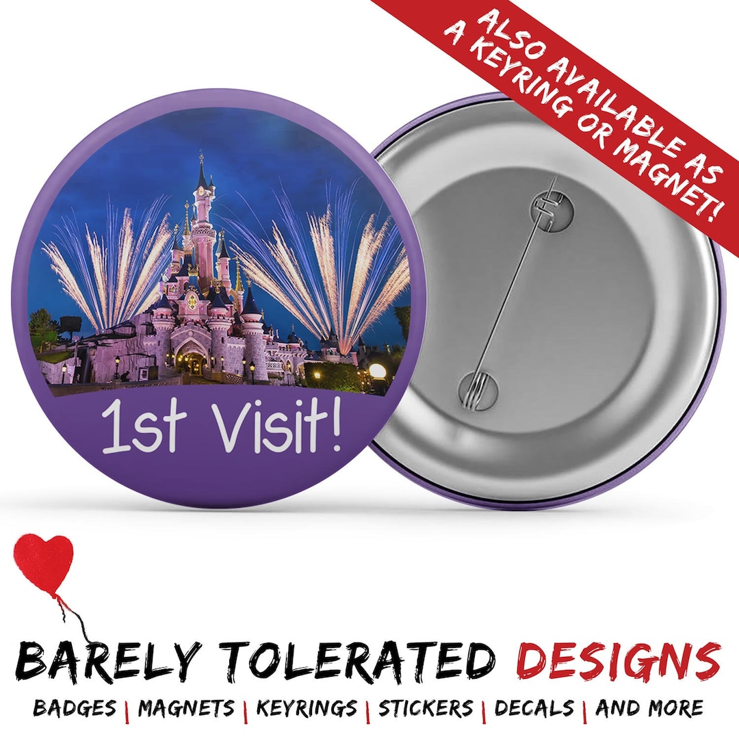 First Visit Disney Inspired Badge / Magnet / Keyring - Etsy