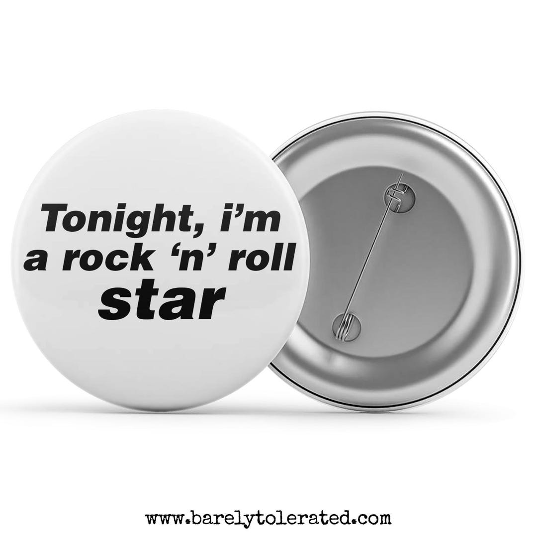 Tonight I'm A Rock 'N' Roll Star Oasis Badge / Magnet / Keyring - Etsy