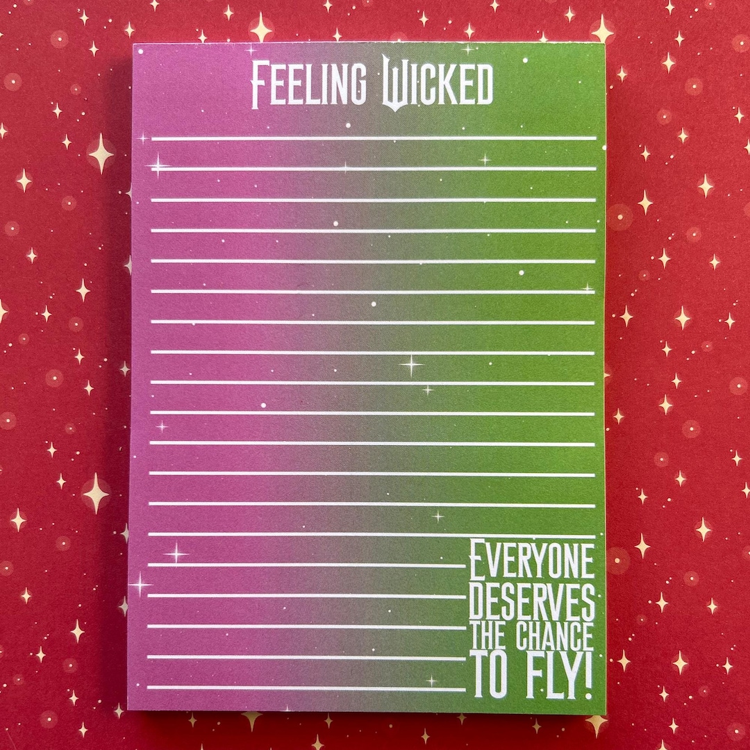A6 Notepad Feeling Wicked A6 Notepad | Wicked Notepad | Wicked Gifts ...