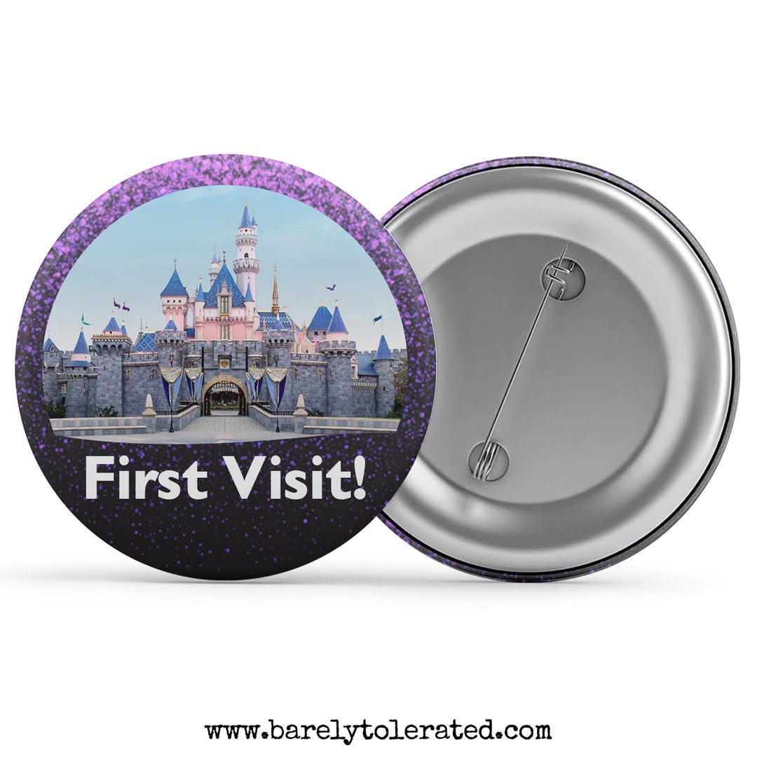 First Visit - Disneyland Disney Inspired Badge / Magnet / Keyring - Etsy