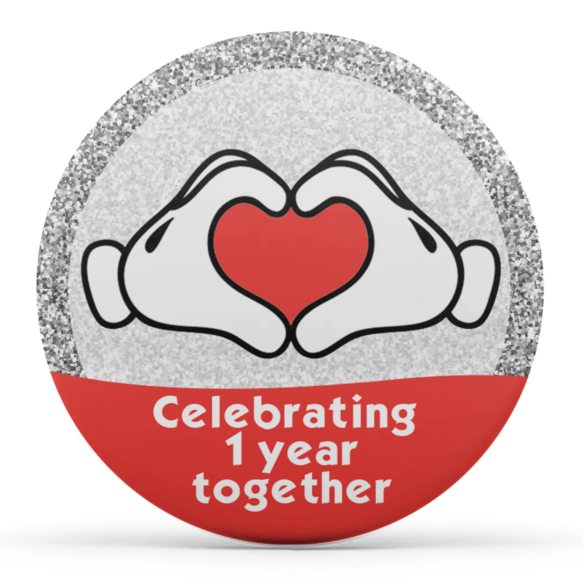 Personalised Celebrating 1 Year Together Badge/button/pin - Etsy Australia