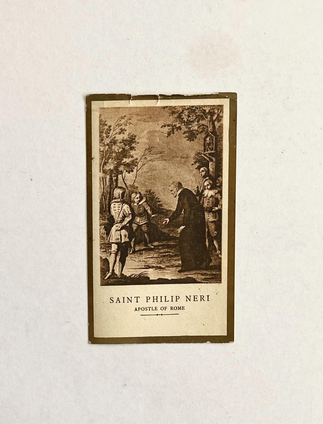 Saint Philip Neri Antique Prayer Card Etsy