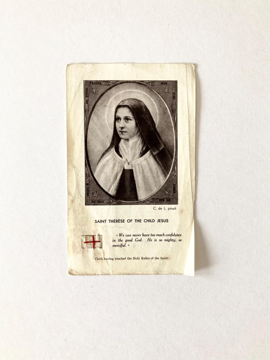 1930s Saint Therese of the Child Jesus Relic/artifact Prayer Leaflet - Etsy