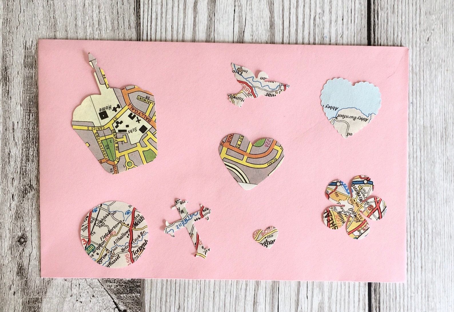 Map Confetti Pack 200 Pieces of Vintage Maps in 8 Different | Etsy