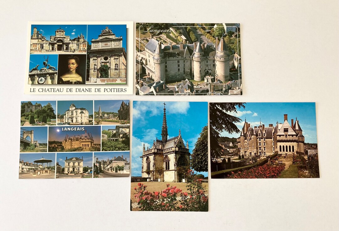 French Postcards - Castles/churches X 5 - Etsy