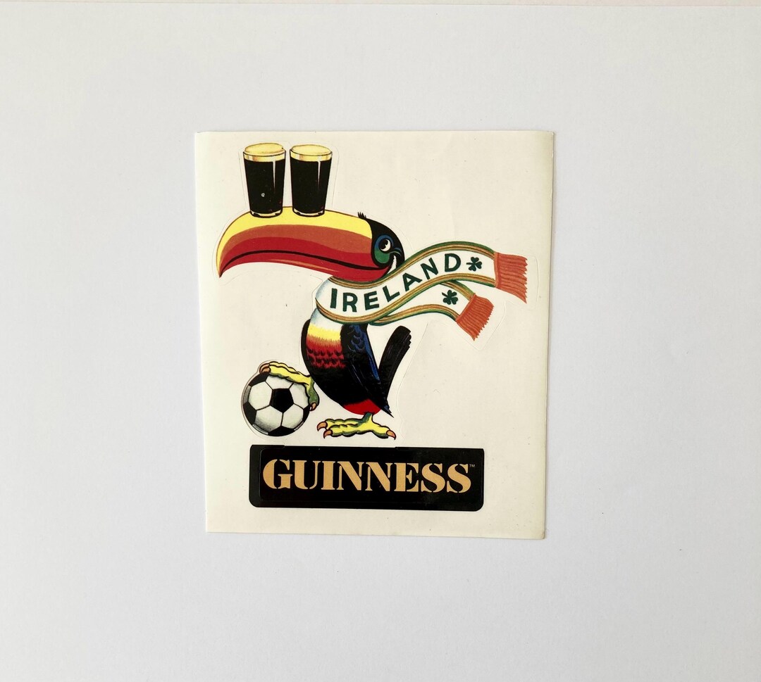 Guinness Vinyl Sticker- 1990 Football World Cup - Original Vintage ...