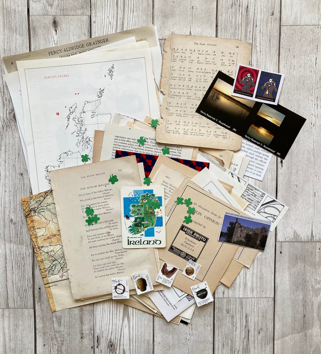 Ireland Paper Pack, 70+ Irish Vintage Ephemera and Pictures for ...