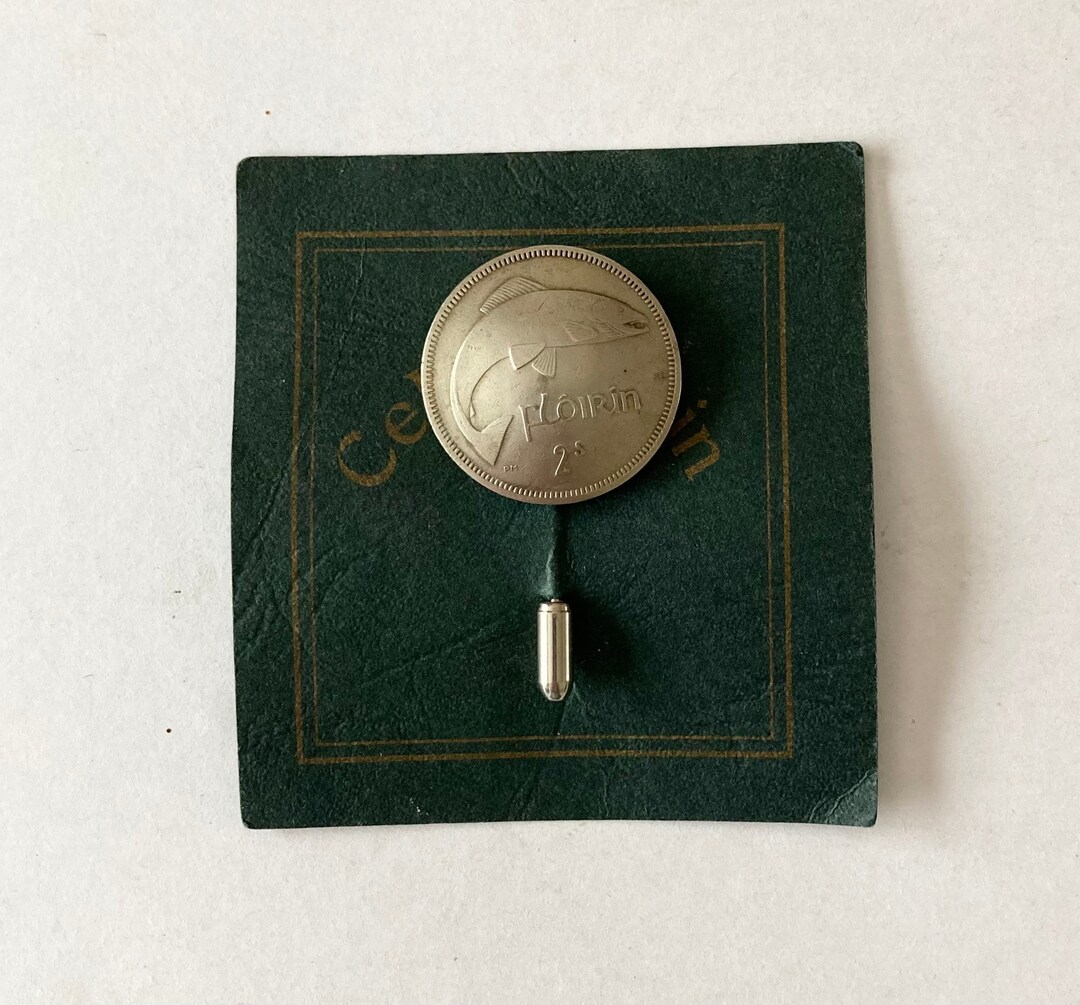 Irish Coin Tie Pin 1966 Irish Leaping Salmon Coin - Etsy UK