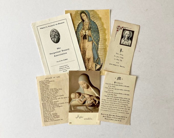 5 Mother of God Prayer Cards - Etsy