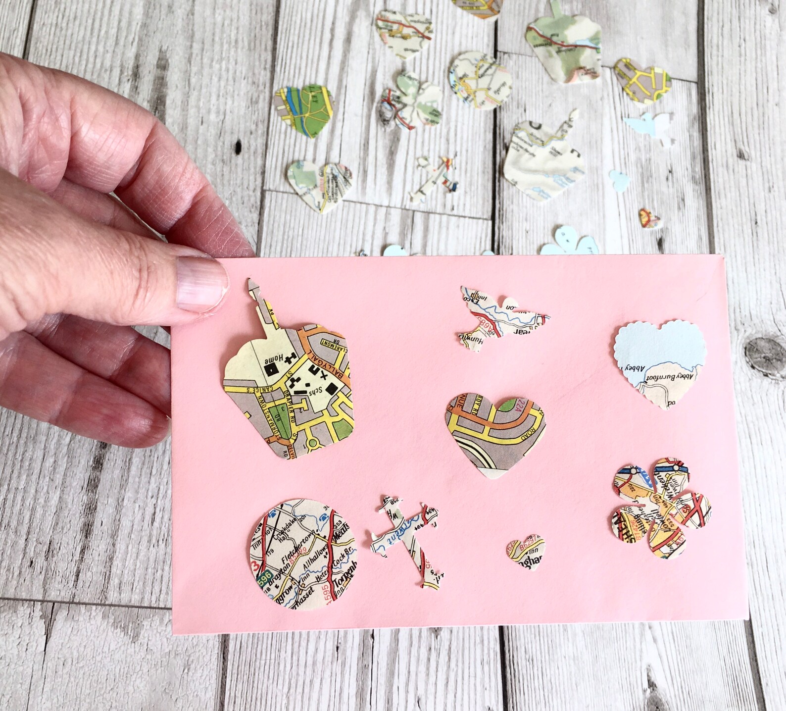 Map Confetti Pack 200 Pieces of Vintage Maps in 8 Different | Etsy