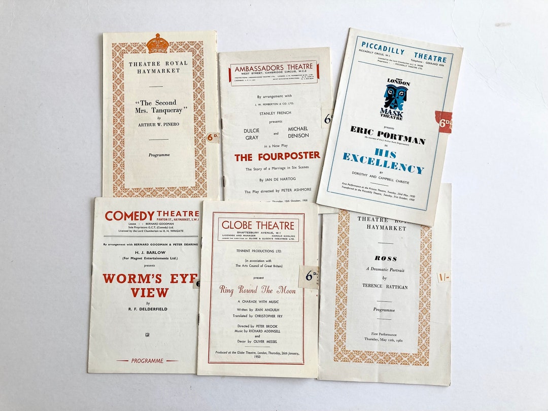 Theatre Programmes Bundle 1950s/60s London Theatre - Etsy
