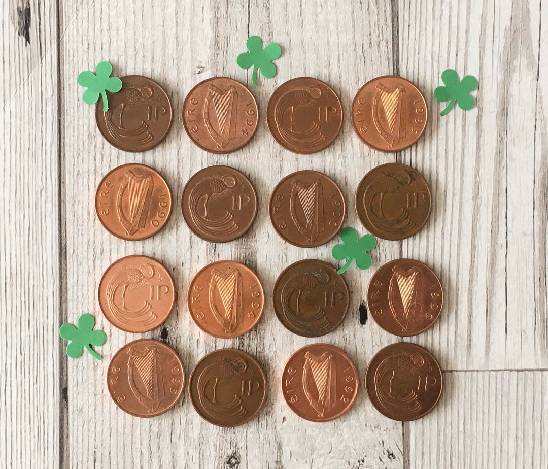 Irish Penny Coins X 7 - Celtic Design Pennies From Ireland - Etsy