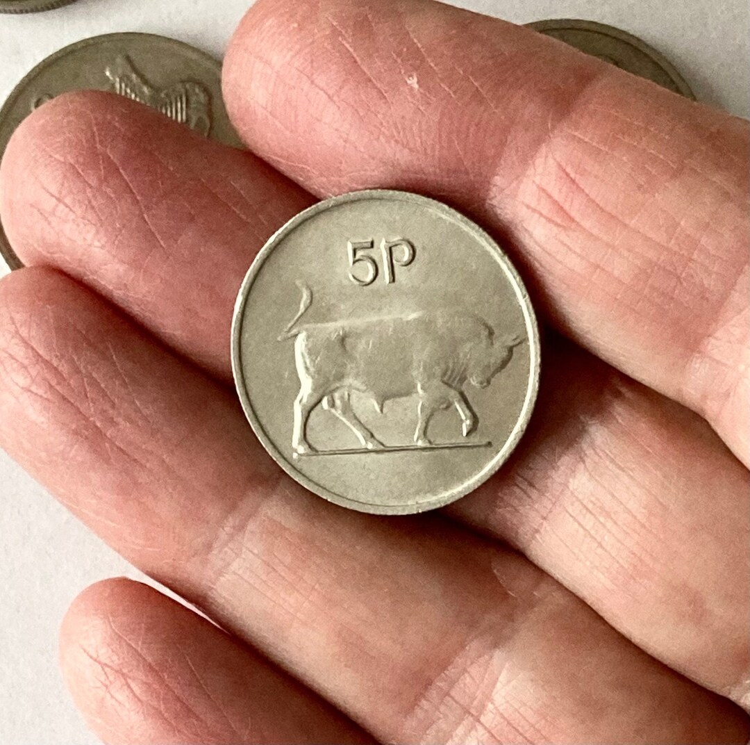 Irish Coins 1970s - 1990 (5p Bull Coin) - Choose A Year - Etsy