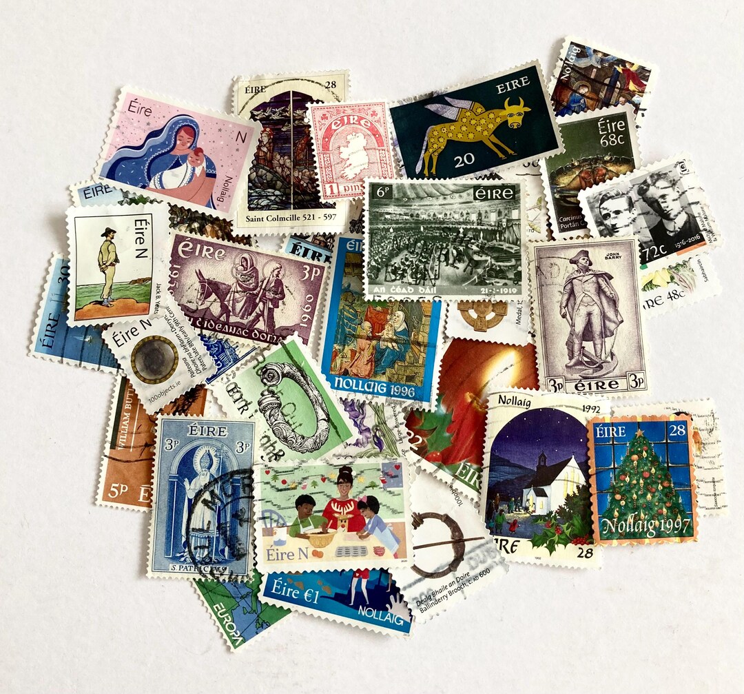 35 Ireland Stamps + 12 Free Irish Postage Labels #7, What You See is ...