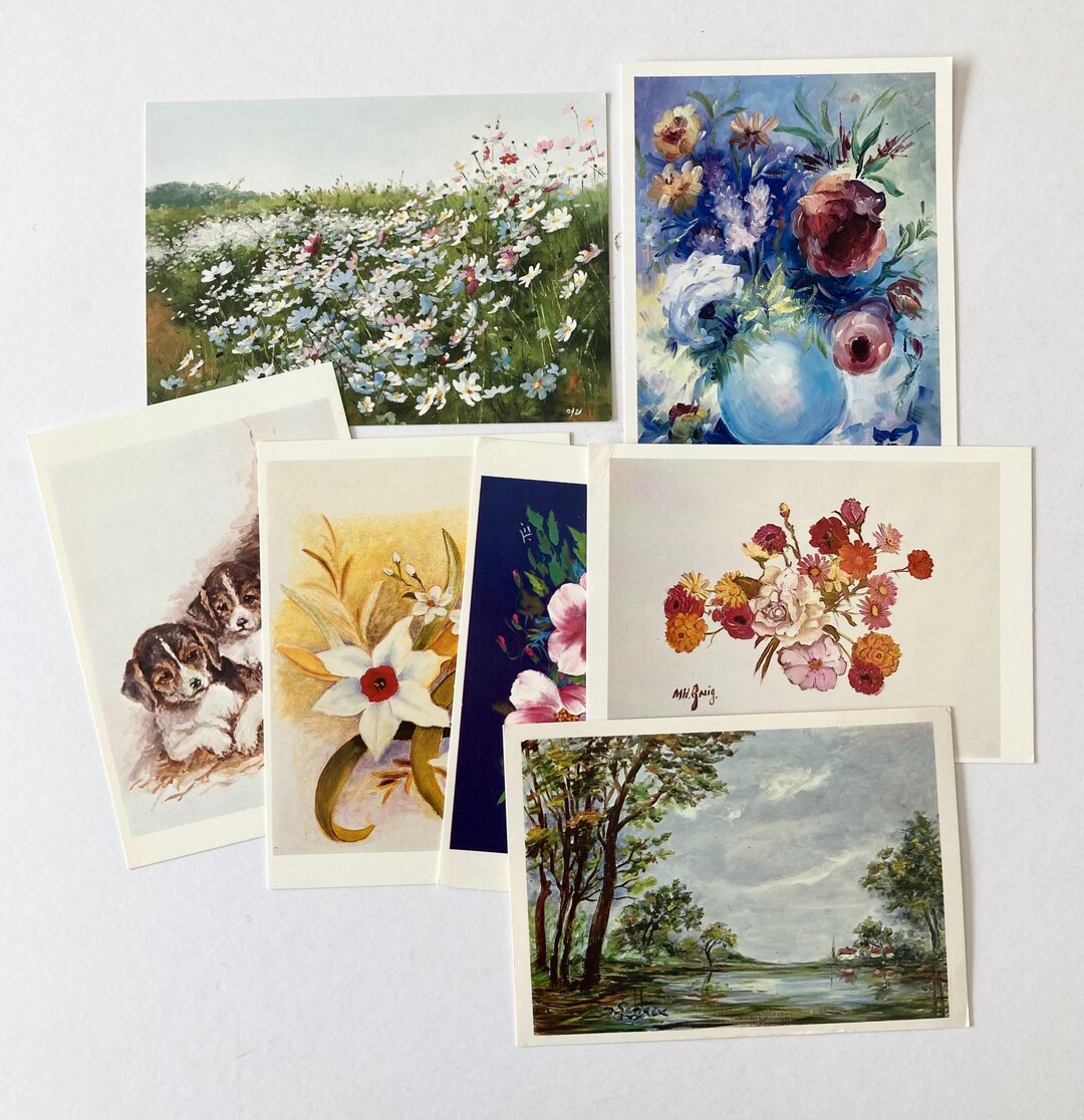 Vintage Nature Postcards – Set of 7 (made in Ireland) - Etsy