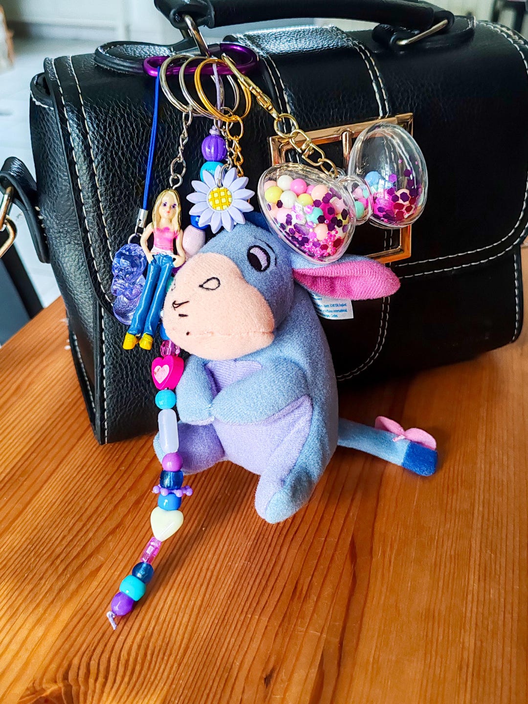 Purple and Blue Eeyore Gri-gri Bag Charm - Etsy