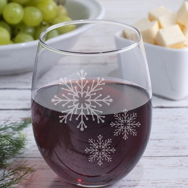 Snowflake Glassware - Etsy